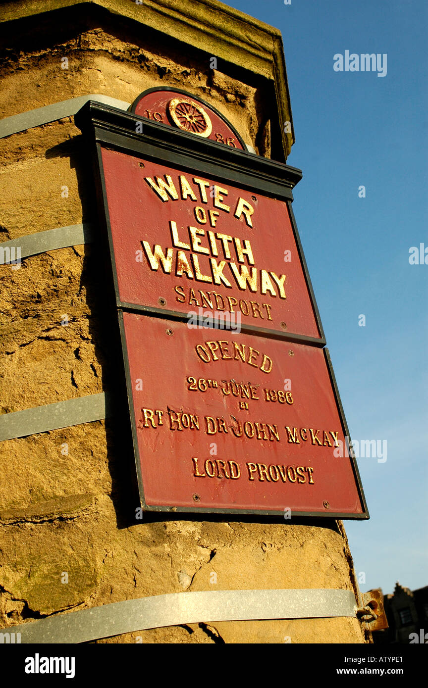The water of leith sign hi-res stock photography and images - Alamy