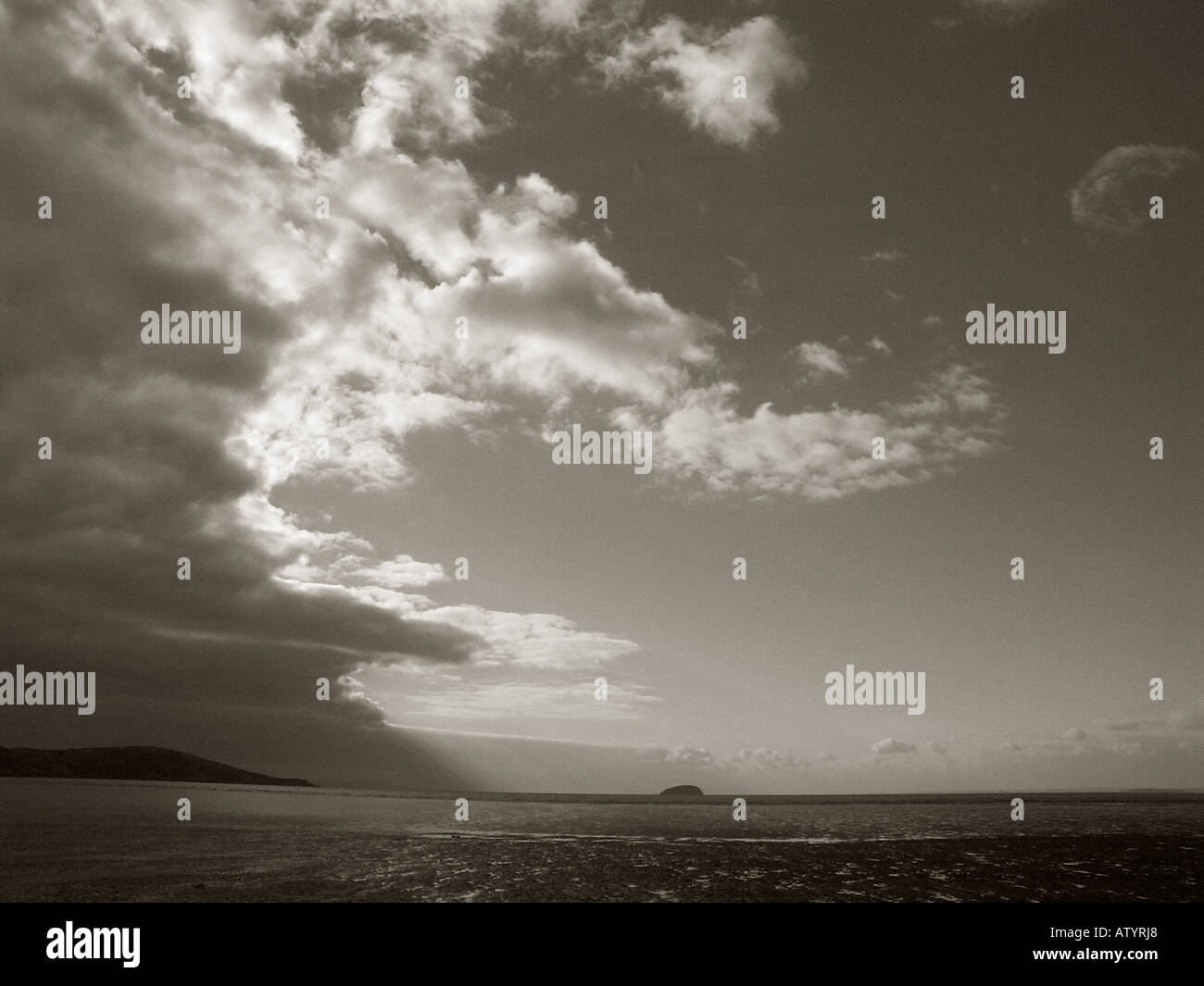 Beach and a huge cloud Stock Photo - Alamy
