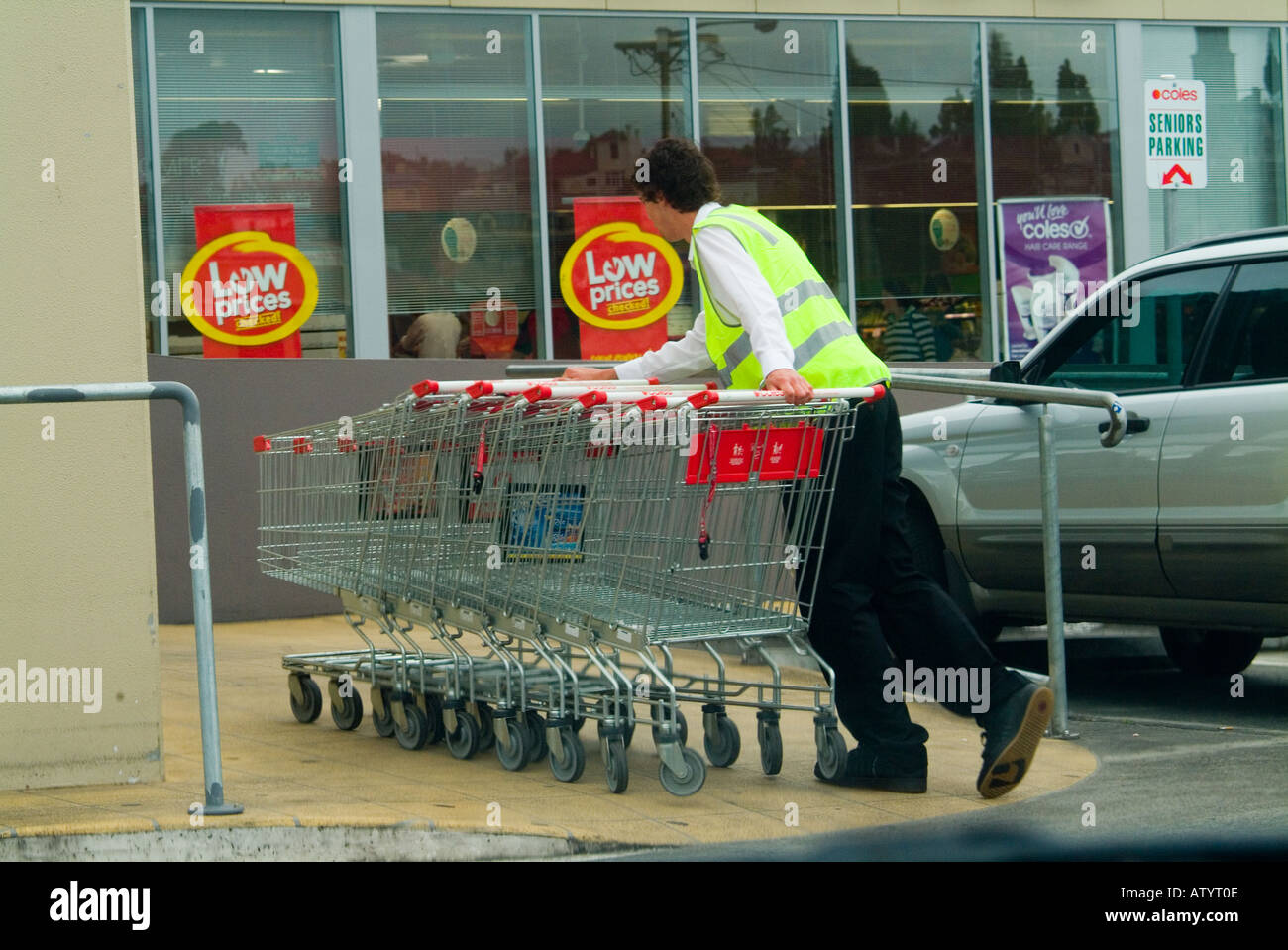 Coles trolleys hi-res stock photography and images - Alamy