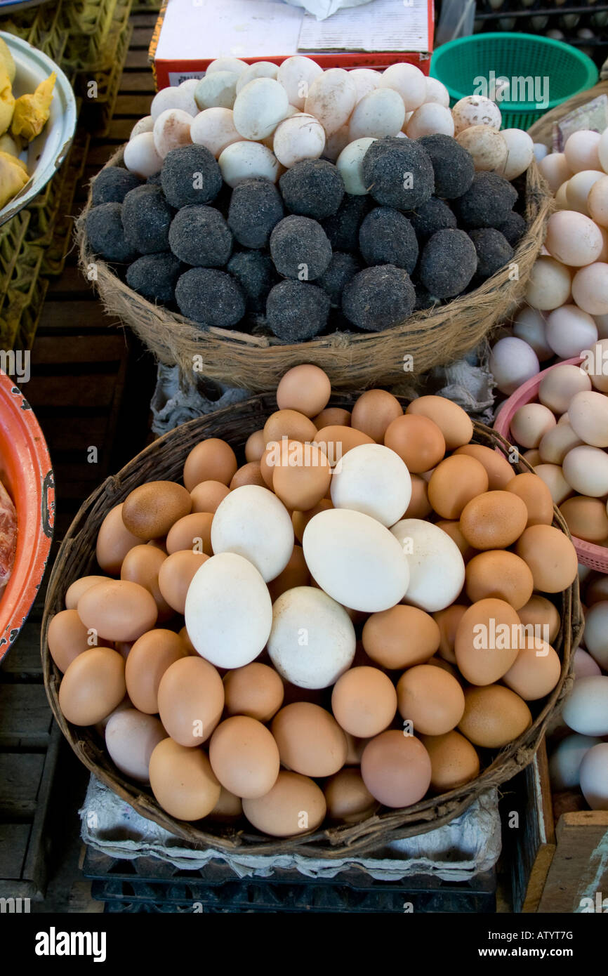 Egg Stall Psar Nat Meeting Market Battambang Stock Photo - Alamy