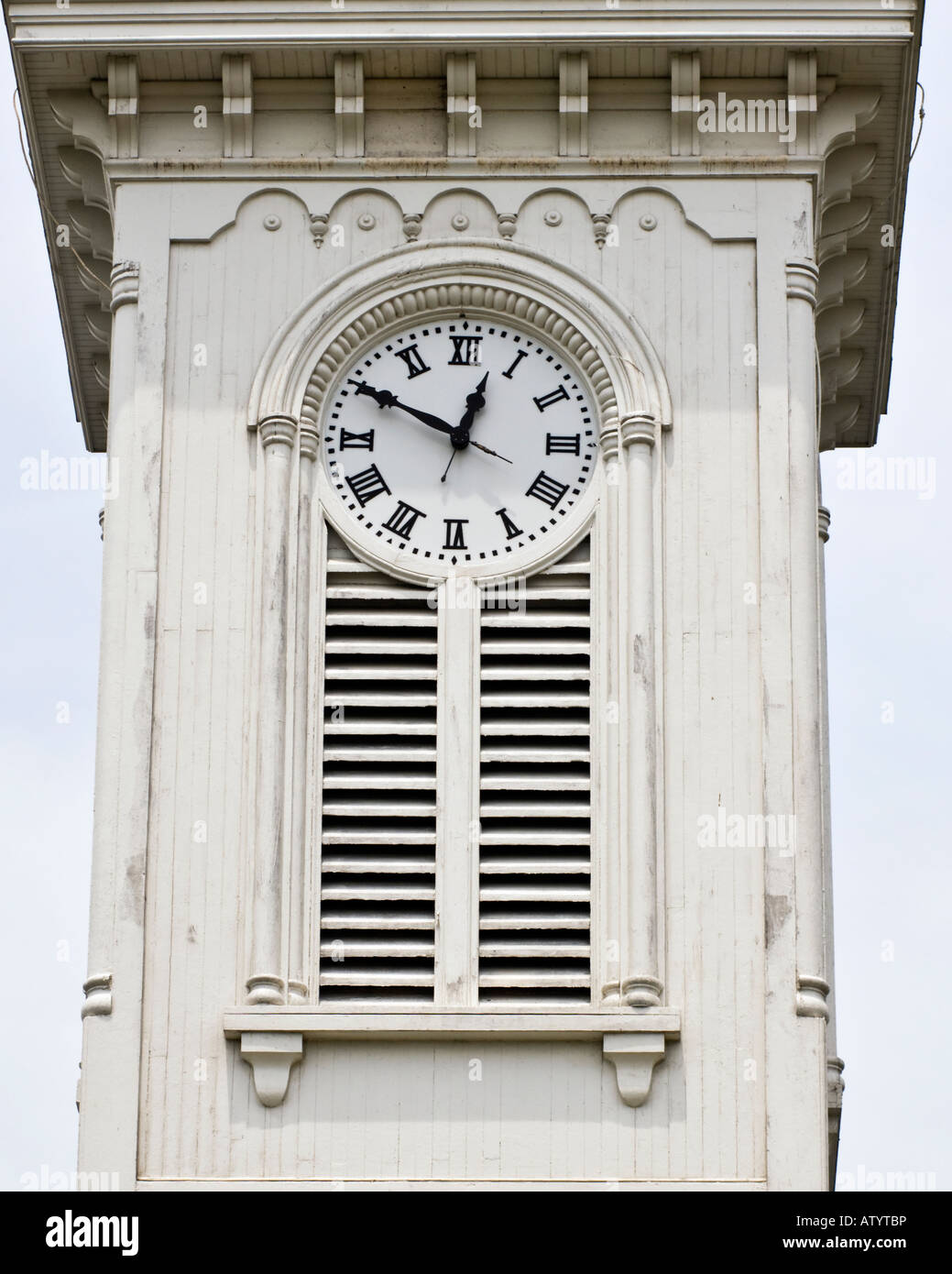 Wooden Clock Tower Stock Photo - Alamy