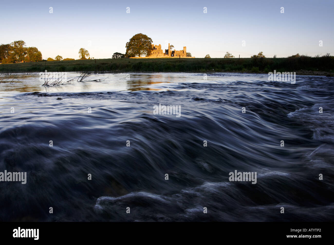 Bective Abbey County Meath Ireland, with the river boyne in the ...