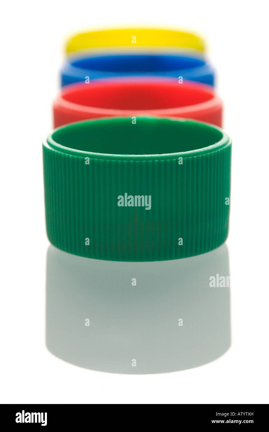 Coloured bottle tops Cut Out Stock Images & Pictures - Alamy