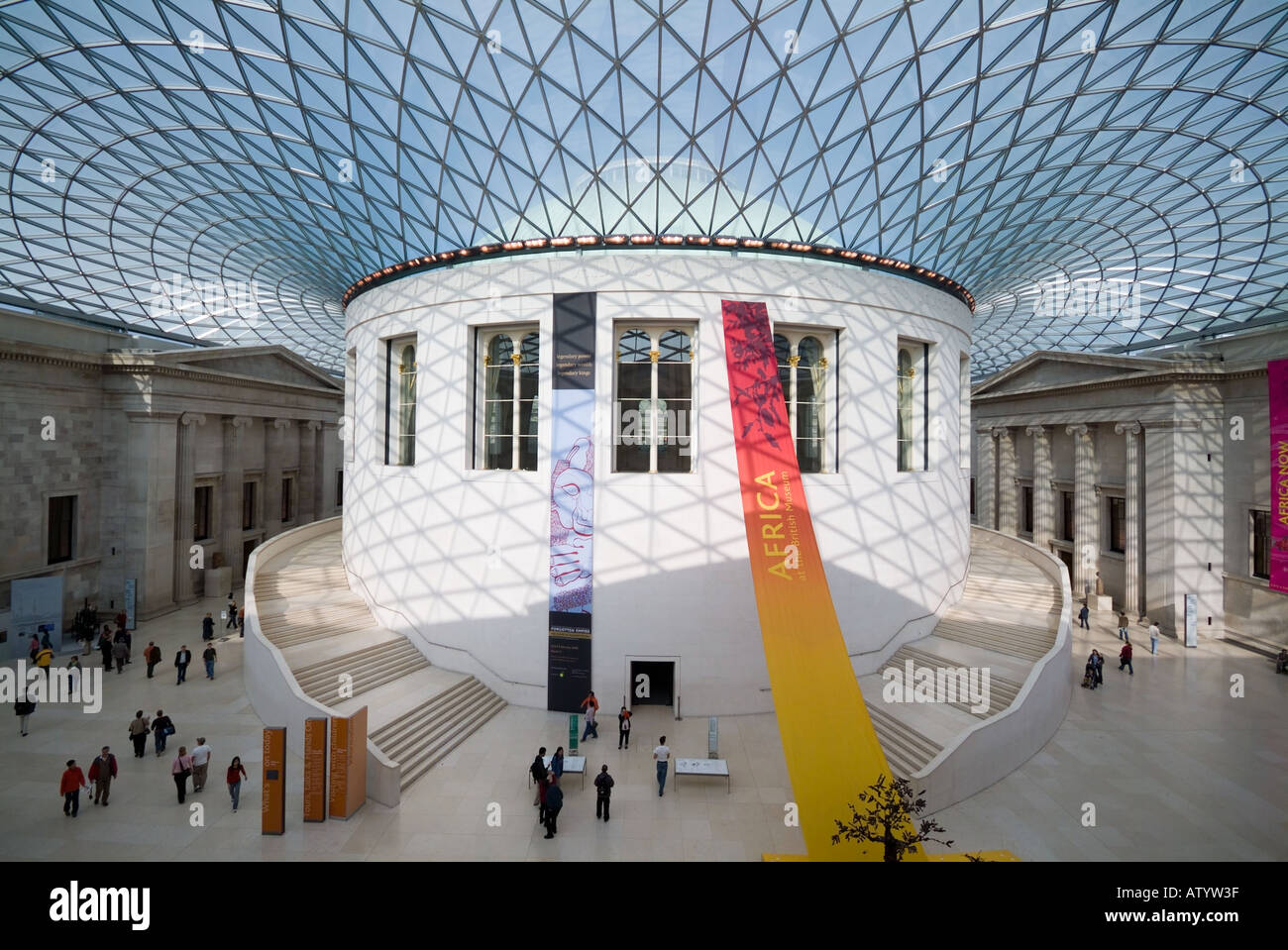The Glass Covered Courtyard of the British Museum Stock Photo - Alamy