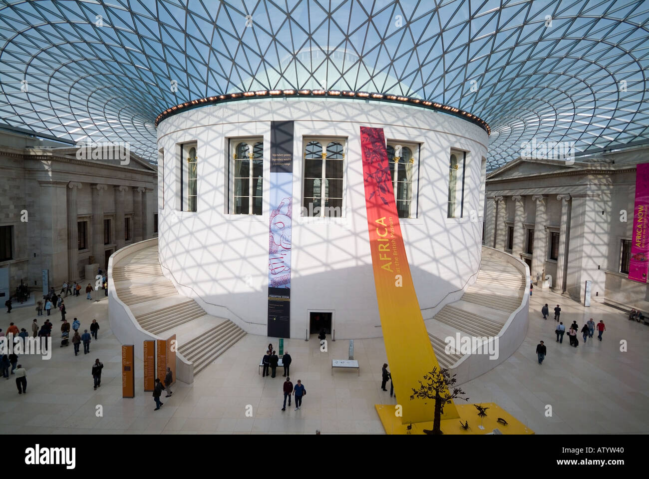 The Glass Covered Courtyard of the British Museum Stock Photo - Alamy