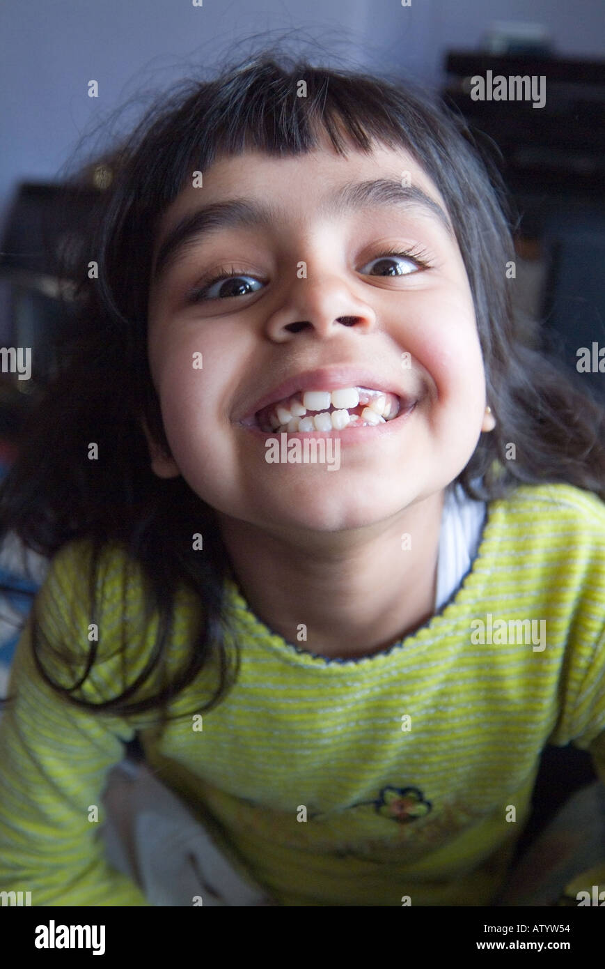 Young indian girl missing teeth hi-res stock photography and images - Alamy