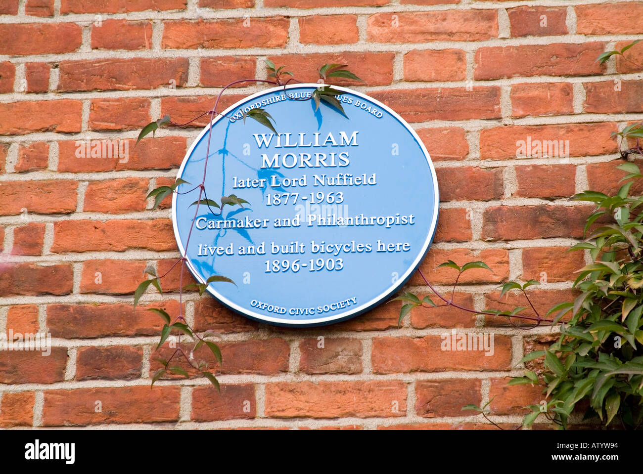 Blue Plaque Outside the House Where William Morris Lived Stock Photo ...