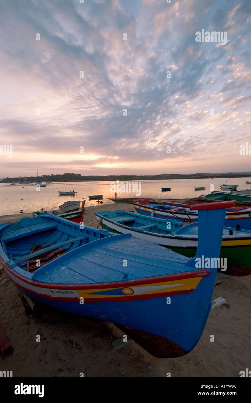 Colorful Fishing Boats of Alvor Portugal Stock Photo - Alamy