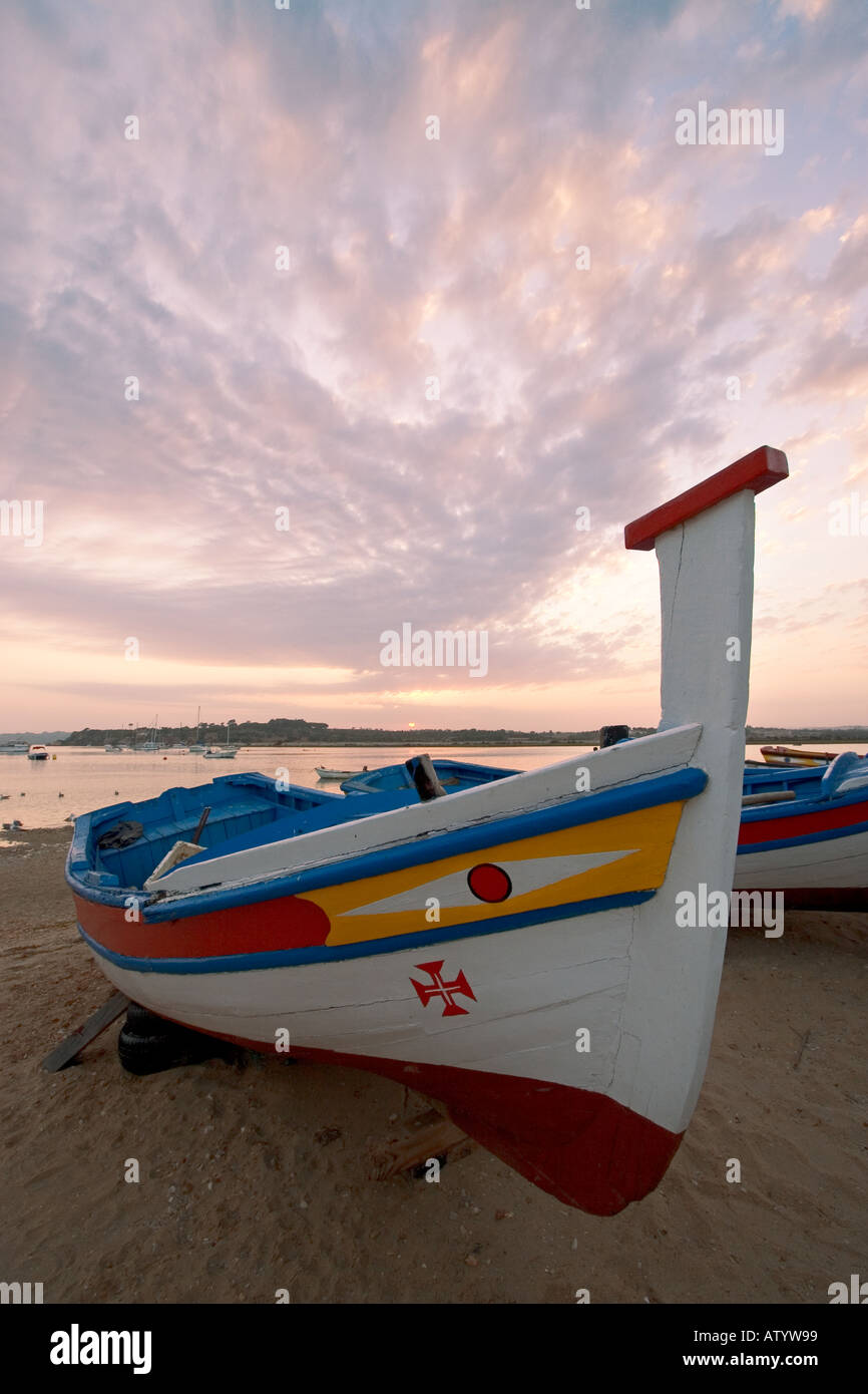 Colorful Fishing Boats of Alvor Portugal Stock Photo - Alamy
