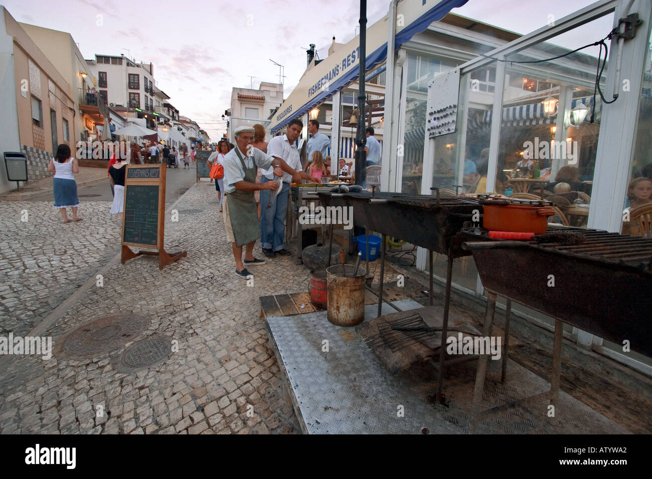 Street cafe in alvor hi-res stock photography and images - Alamy
