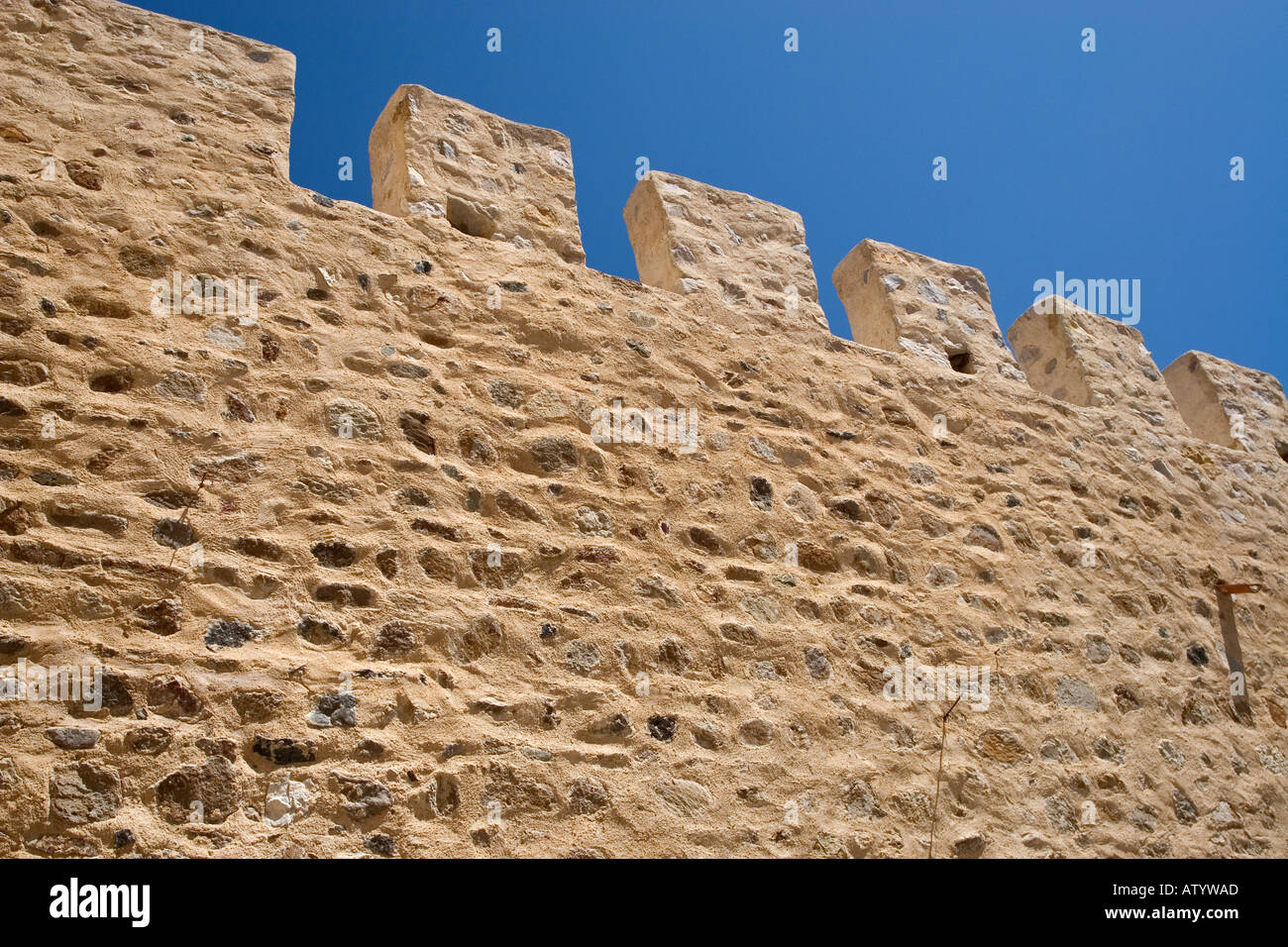 Castle Wall Portugal Stock Photo - Alamy