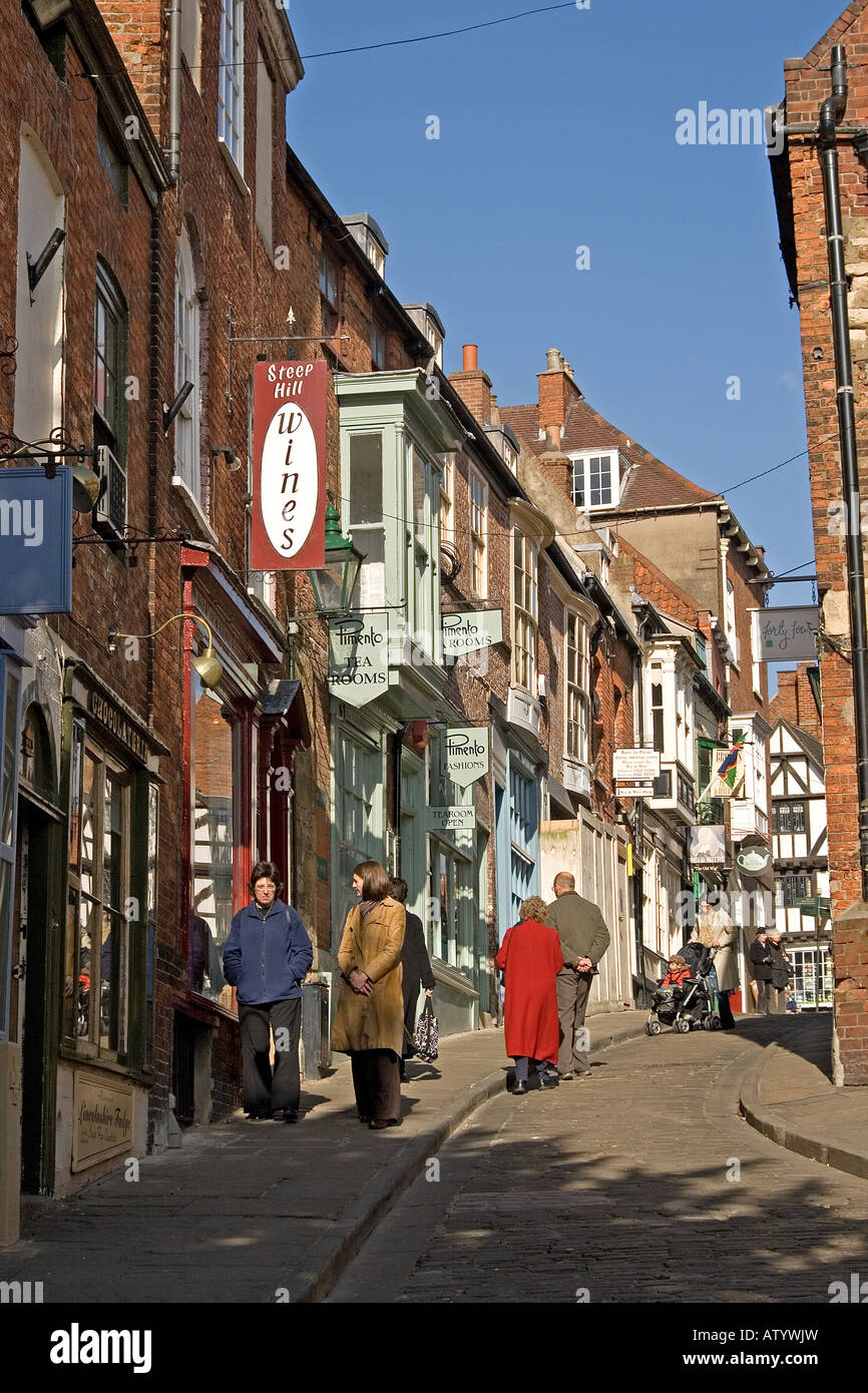 Steep Hill Lincoln Stock Photo - Alamy