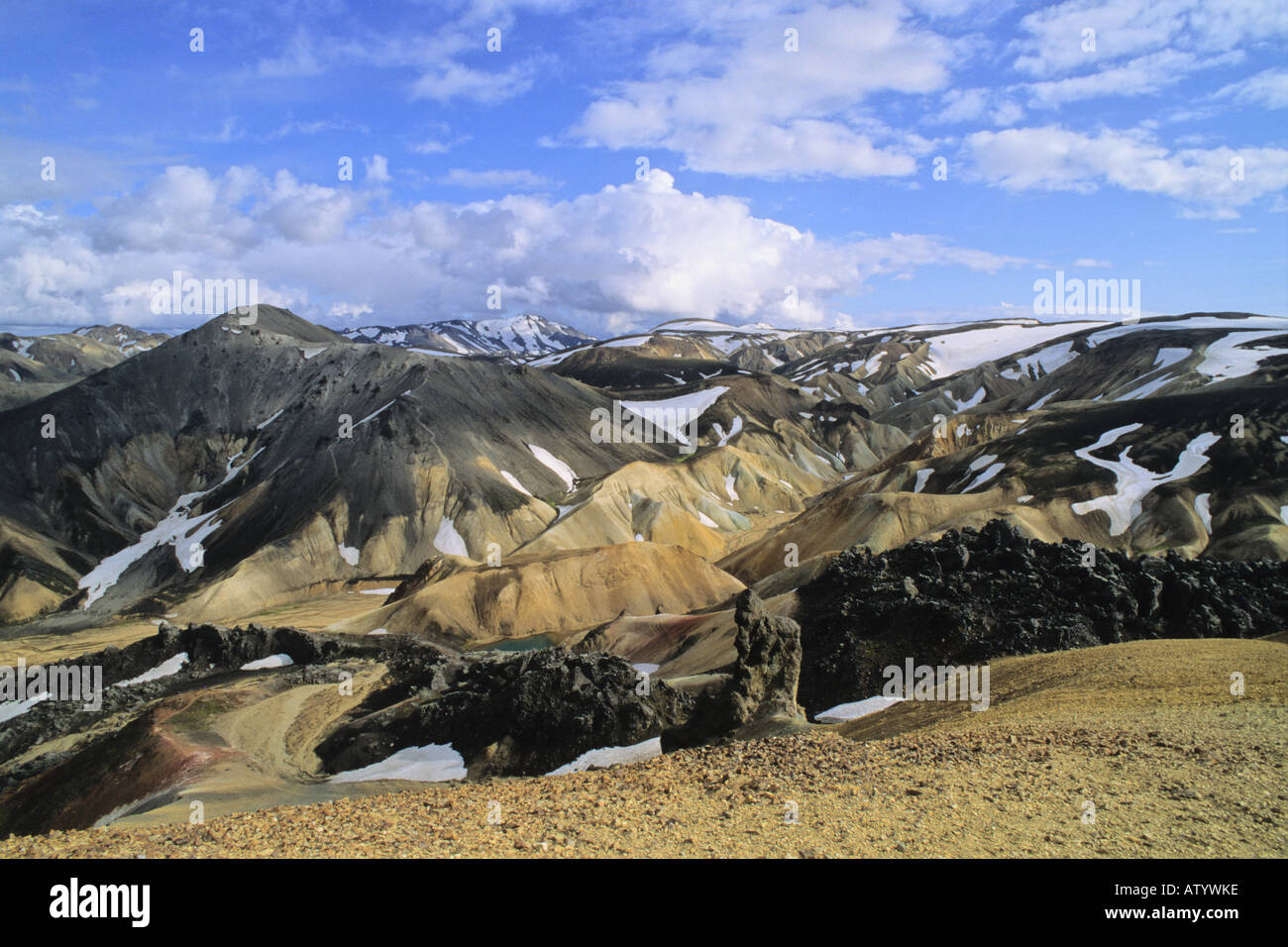 Colourful Rhyolite Mountains Landmannalaugar Iceland Stock Photo - Alamy