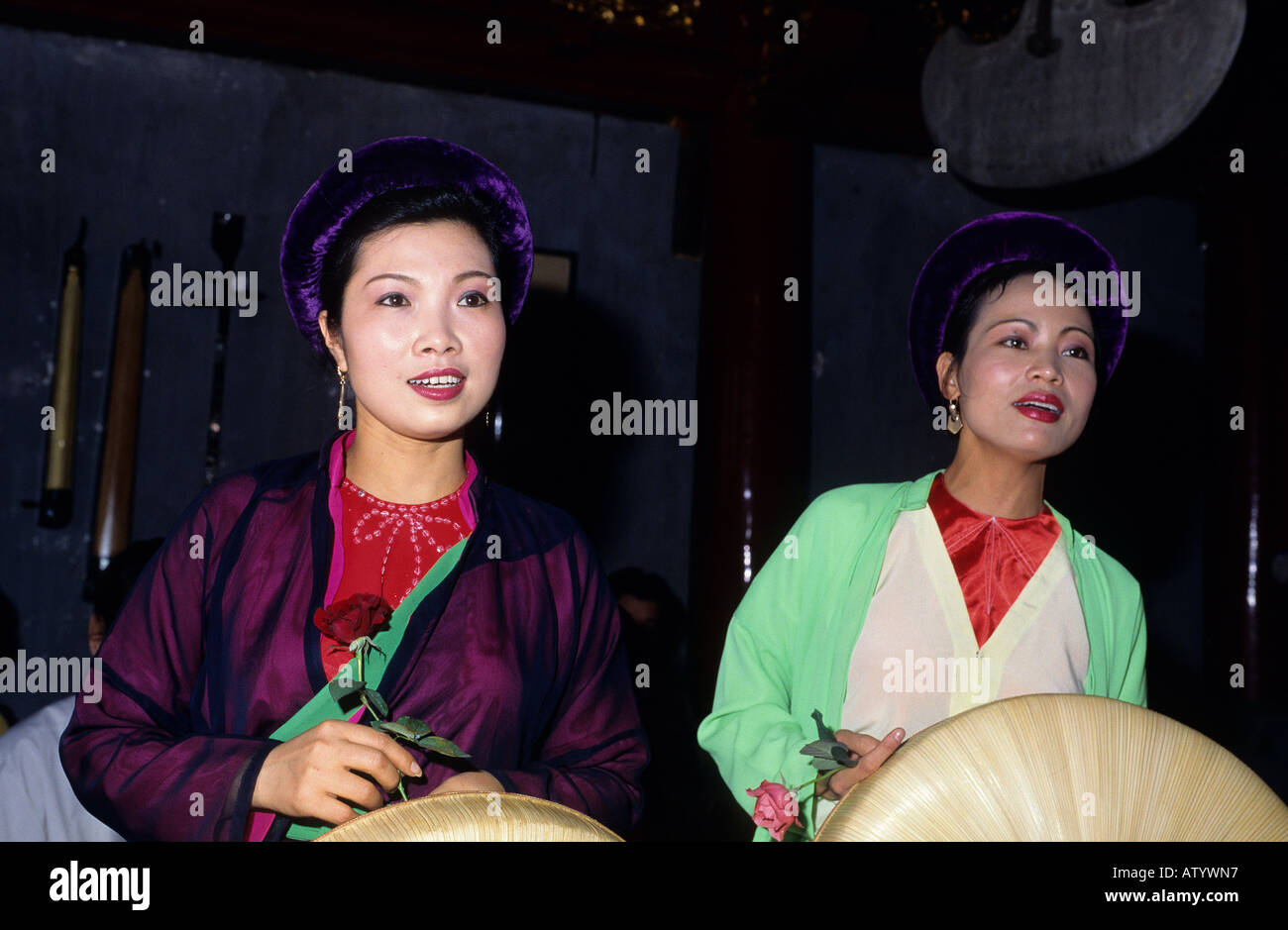 Singers at Van Mieu Temple of Literature at Hanoi Stock Photo - Alamy