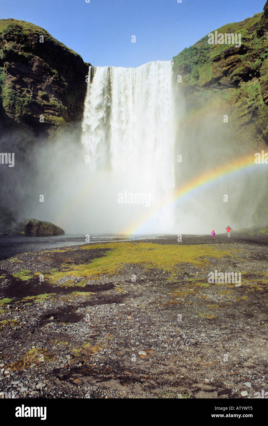 Ofaerufoss waterfall Iceland Polar Regions Stock Photo - Alamy