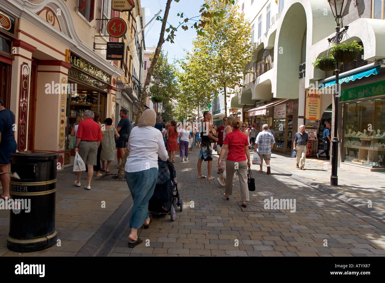 Main Street Gibraltar Shops High Resolution Stock Photography and ...