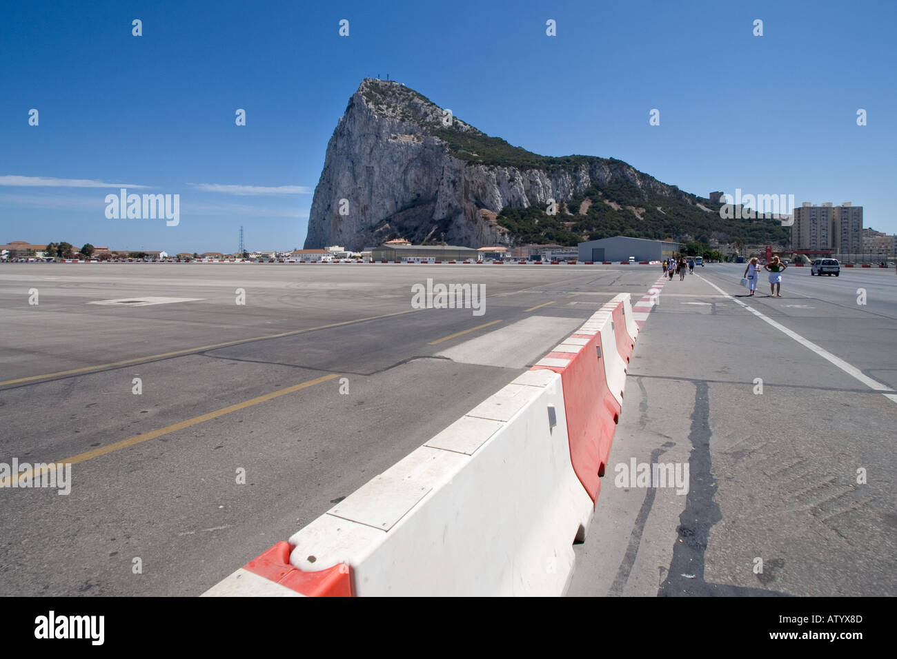 Airport Runway Gibraltar Stock Photo - Alamy
