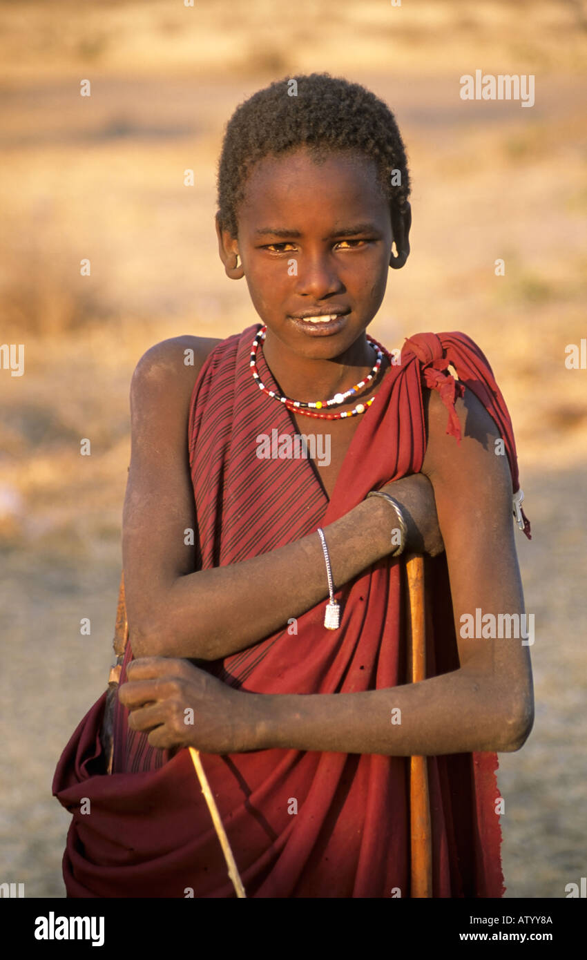 Maasai boy, Tanzania Stock Photo - Alamy