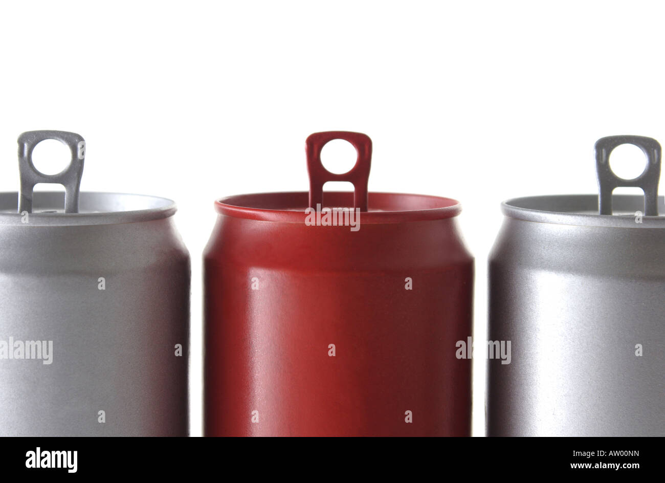 row of tin cans Stock Photo - Alamy