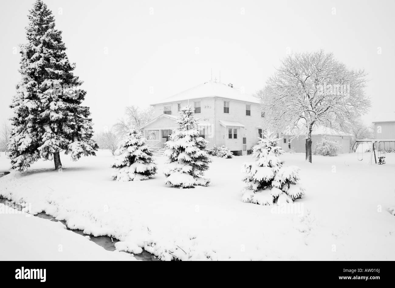 In a snow storm Black and White Stock Photos & Images - Alamy