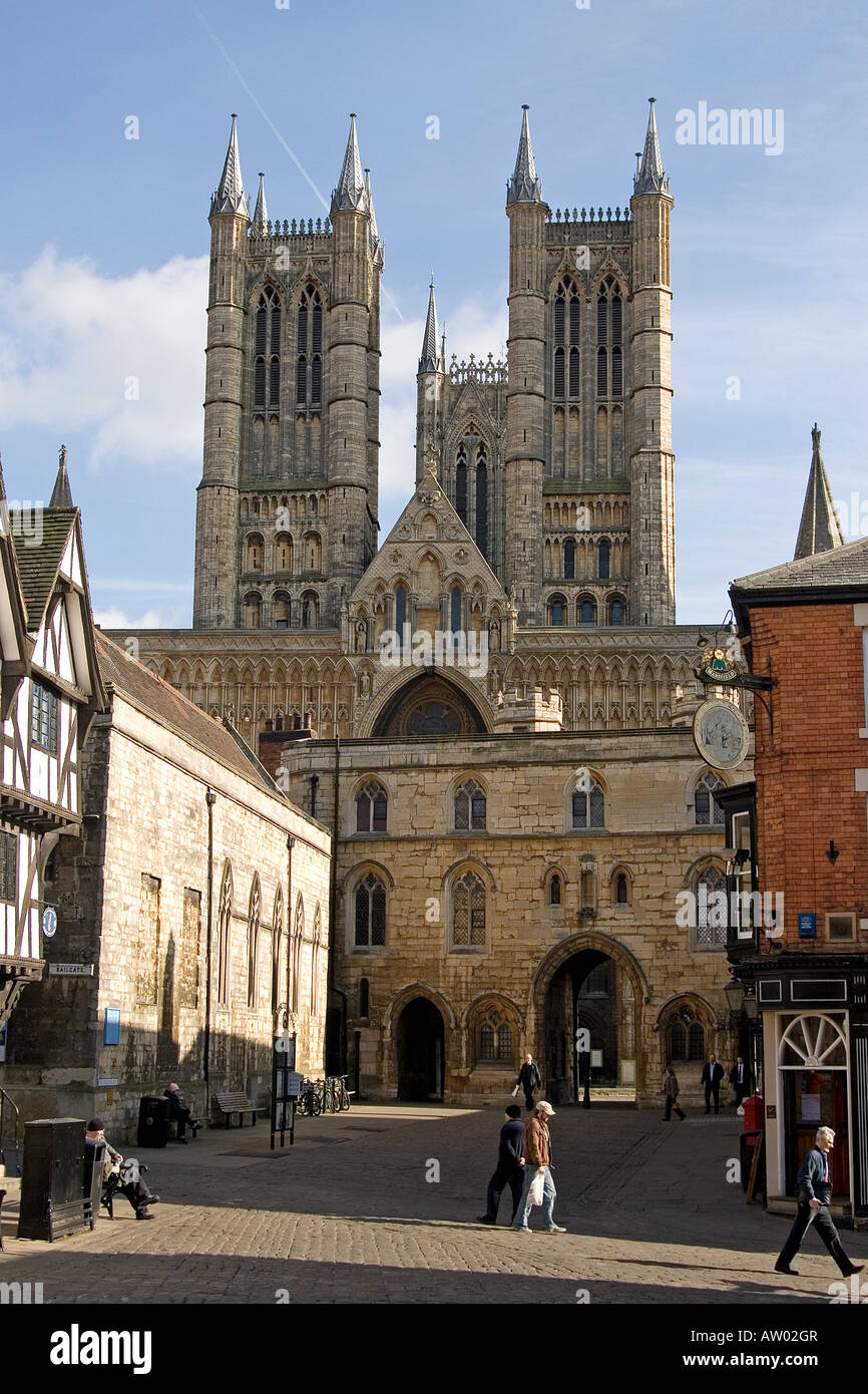 Exchequergate Lincoln Cathedral Stock Photo - Alamy