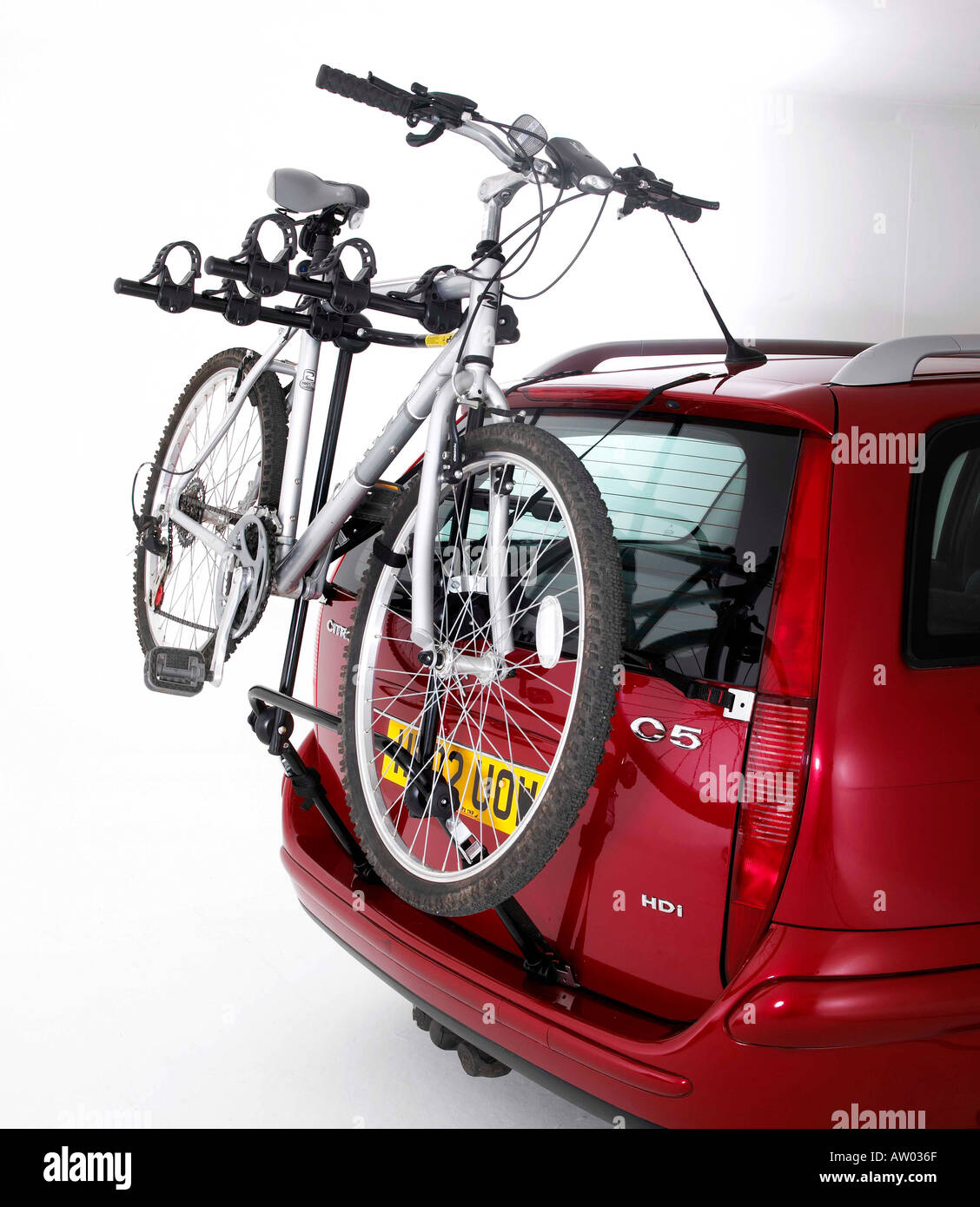 Rear mounted cycle rack Stock Photo - Alamy