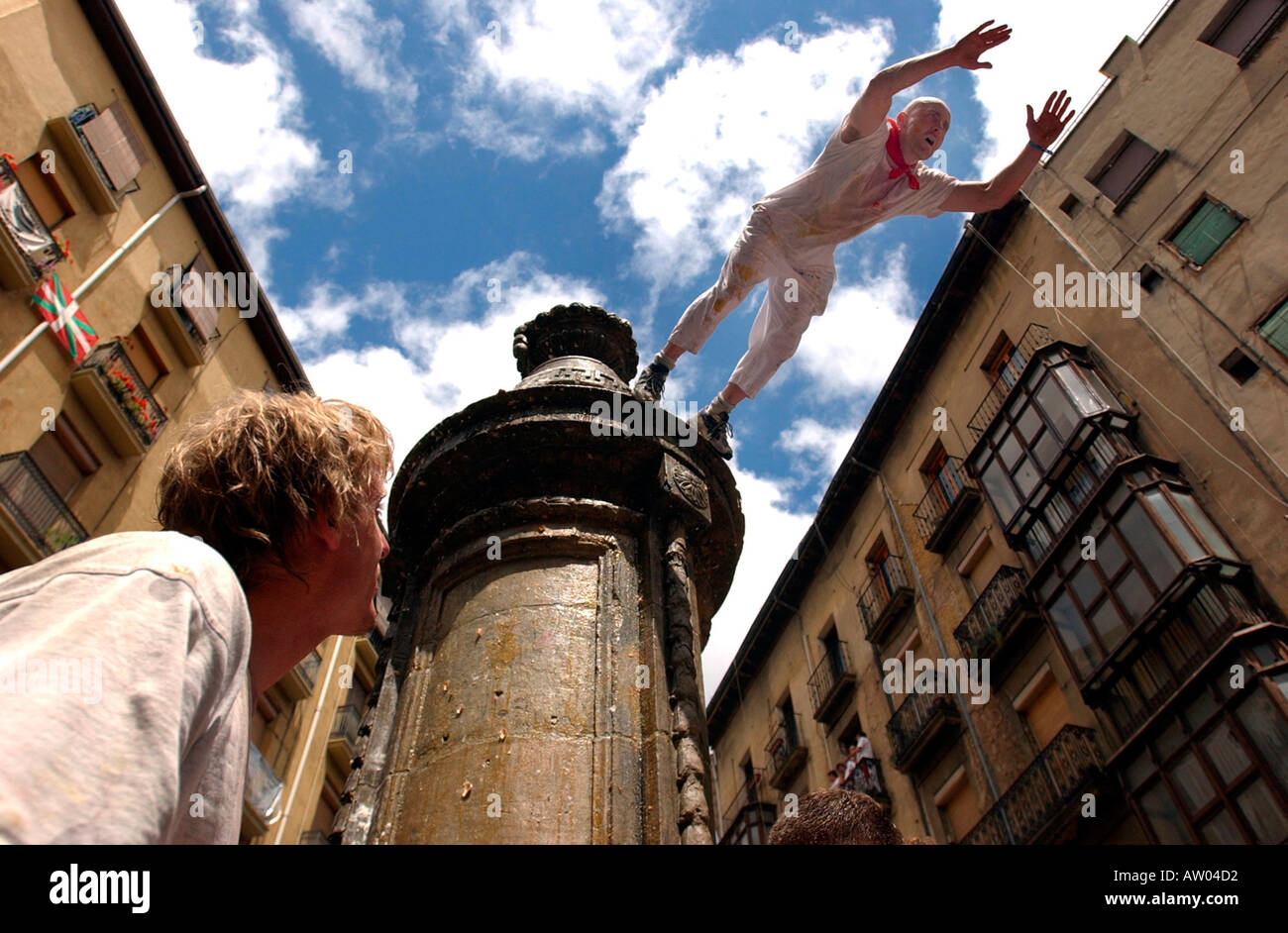 Muscle Bar Running of the bulls San Fermin Festival 2002 Pamplona Spain ...