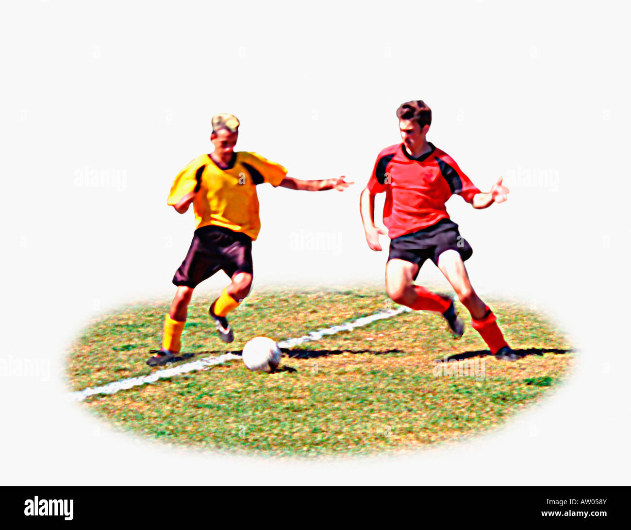 Two soccer players Stock Photo - Alamy