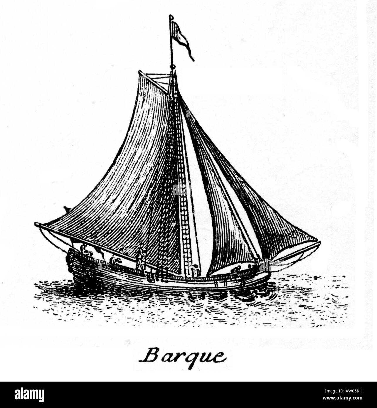 Barque the small vessel sailed by pirates and buccaneers in the ...