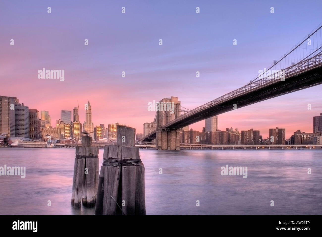 Brooklyn Bridge and downtown Manhattan, NY, USA Stock Photo - Alamy