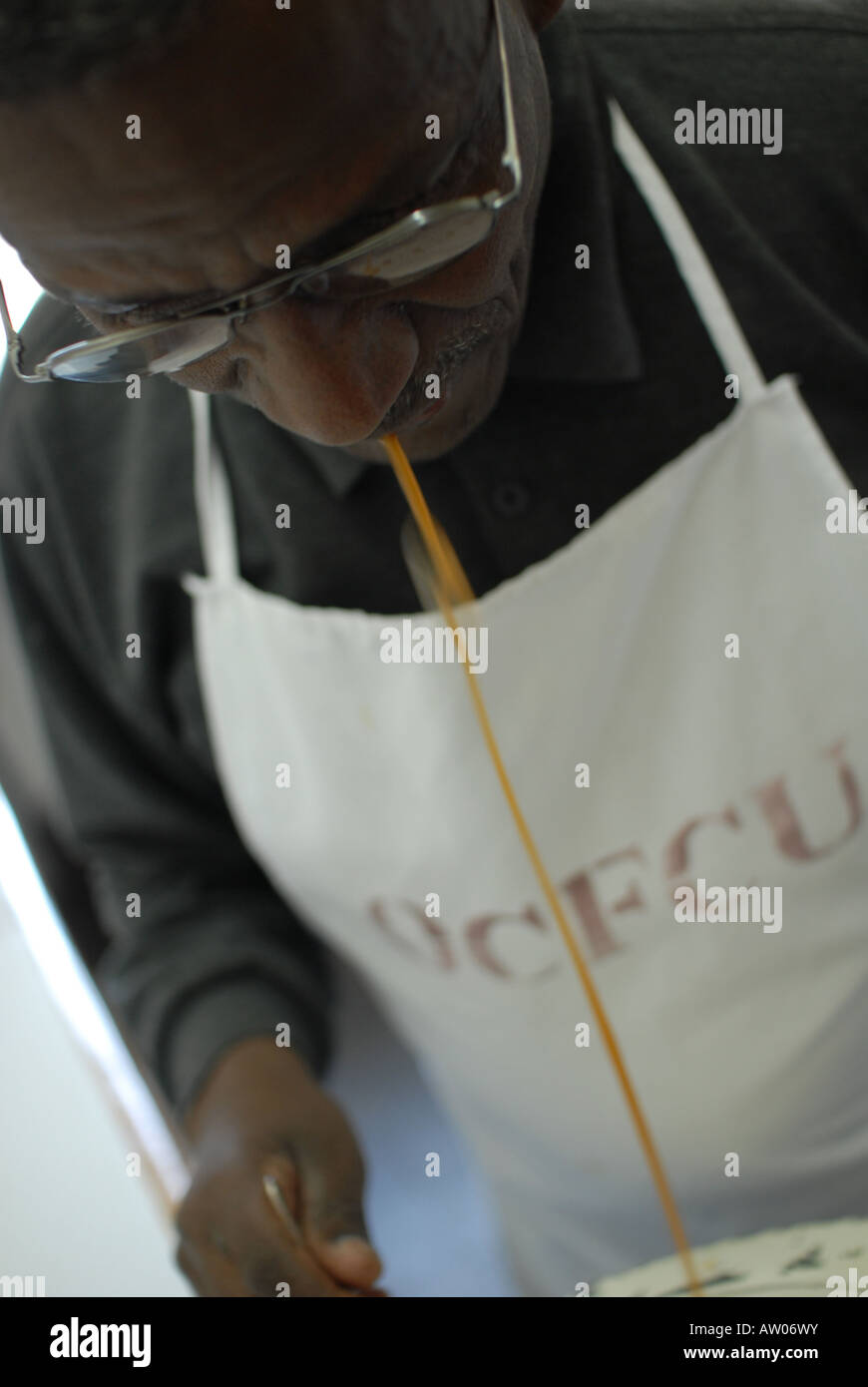 Spitting out Ethiopian coffee during a tasting session Addis Ababa ...