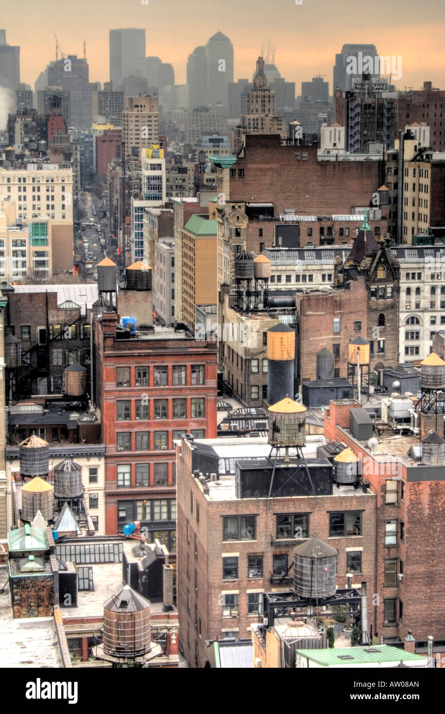 View on buildings of Manhattan from above. NY, USA Stock Photo - Alamy