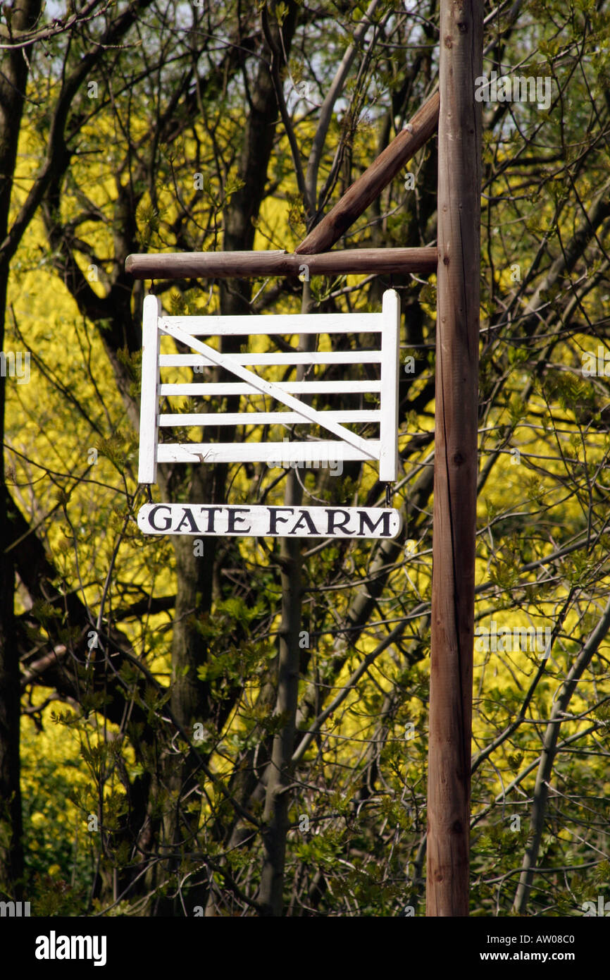 Gate Farm Farm Gate Sign Sign with paradoxical connotations Bright ...