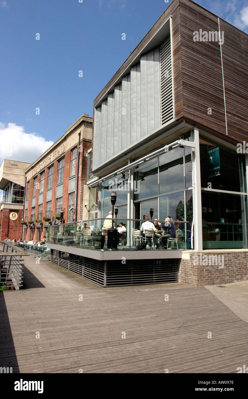 Riverside cafe bars York Stock Photo - Alamy