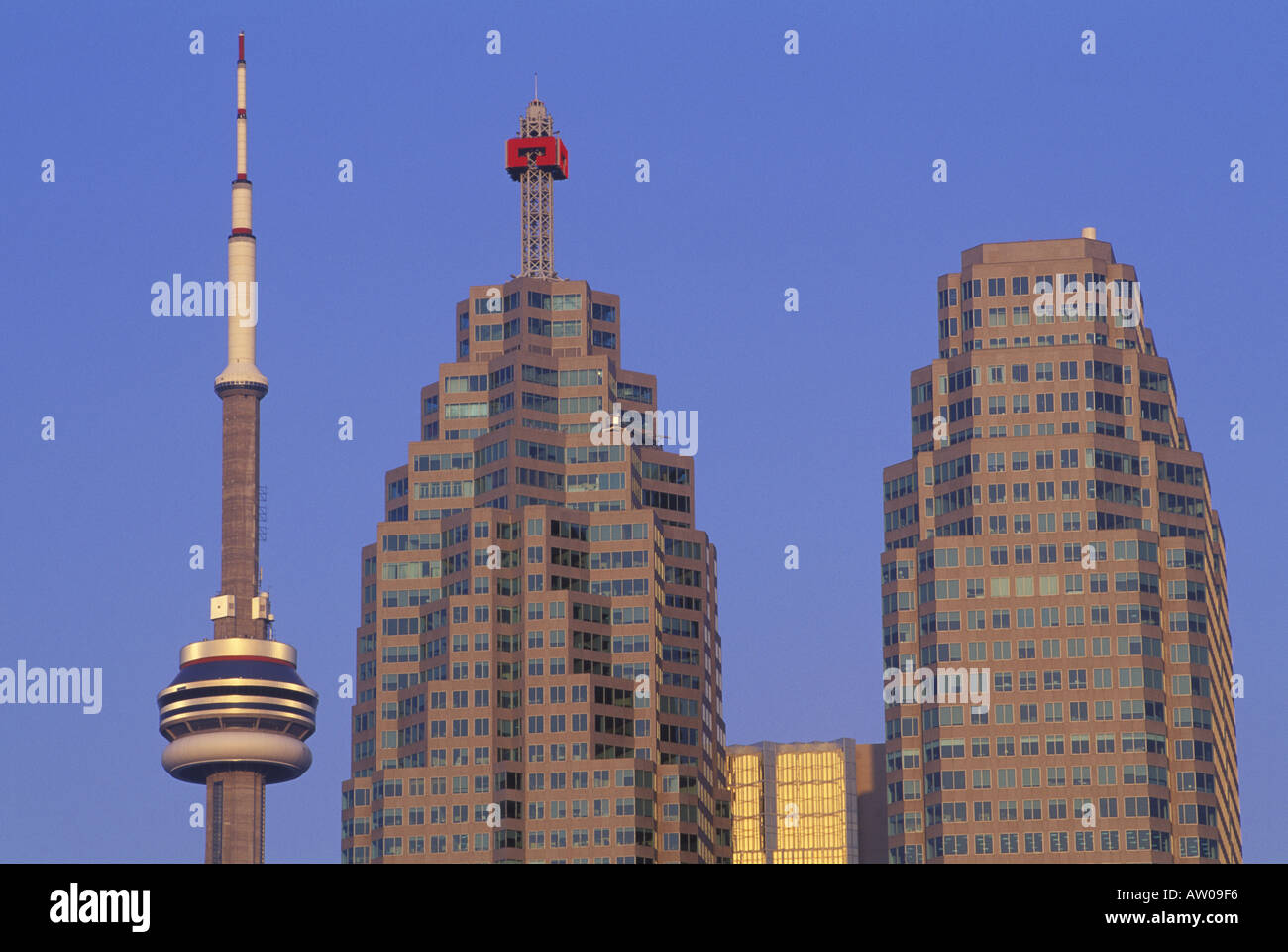 Canada Ontario Toronto BCE bldg with CN tower Stock Photo - Alamy