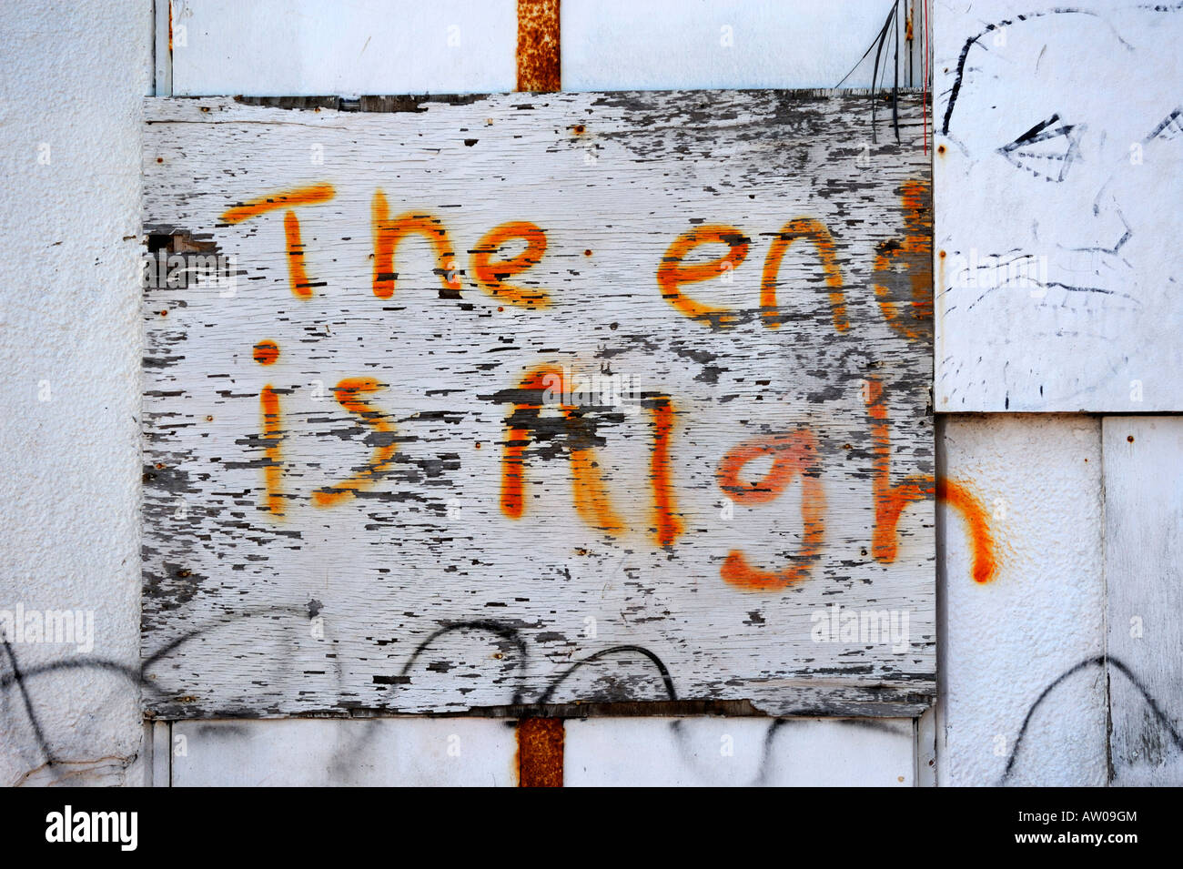 End is nigh graffiti hi-res stock photography and images - Alamy