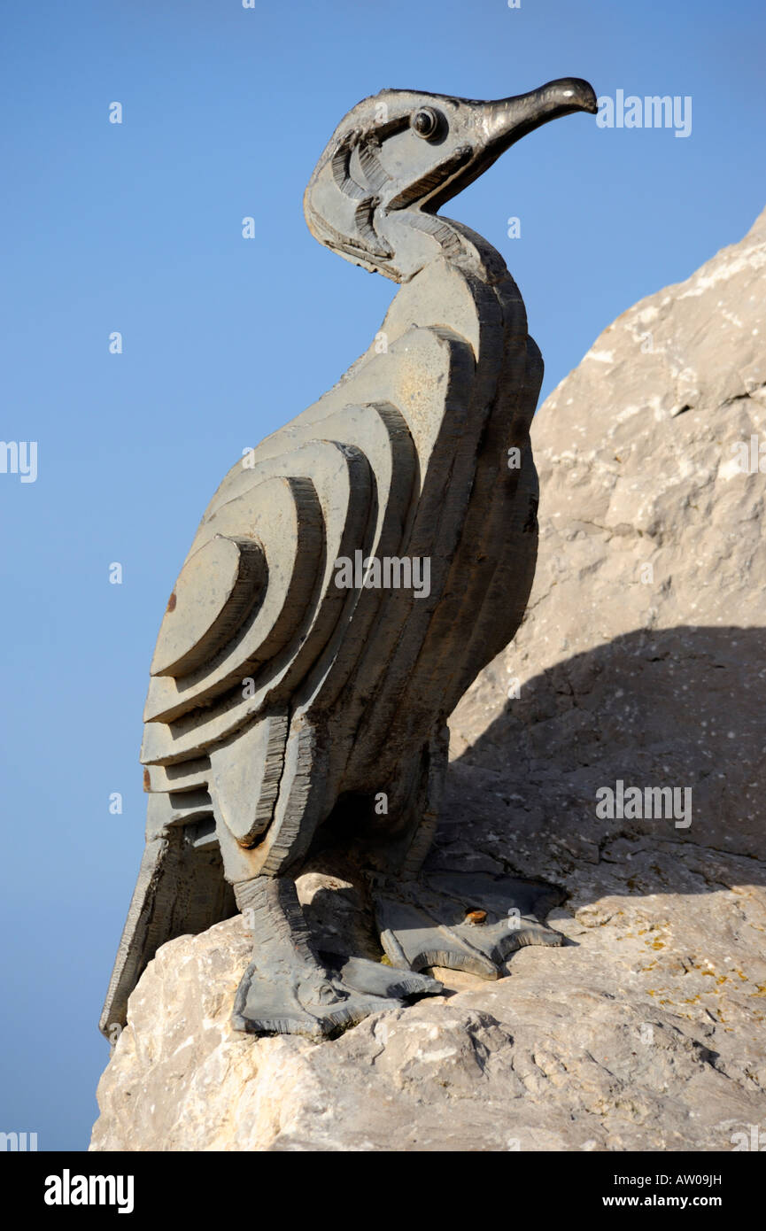 Cormorant bird sculpture, (detail). The Tern Project. Morecambe ...