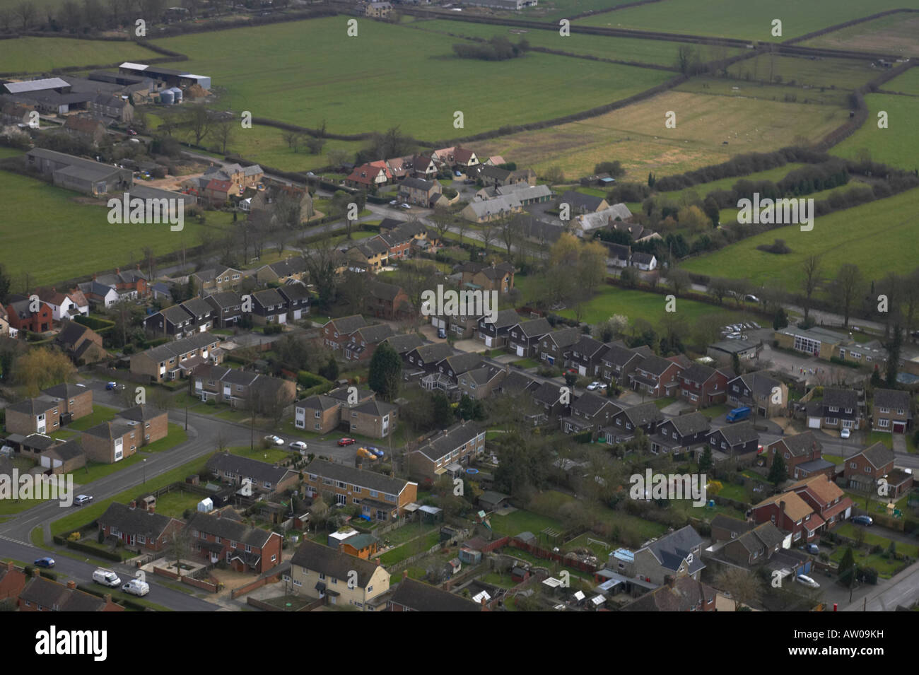 Marsh Gibbon in Oxfordshire taken from the air Stock Photo - Alamy