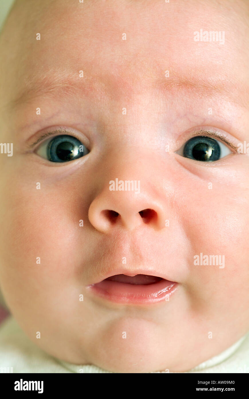 portrait of worried looking baby Stock Photo - Alamy
