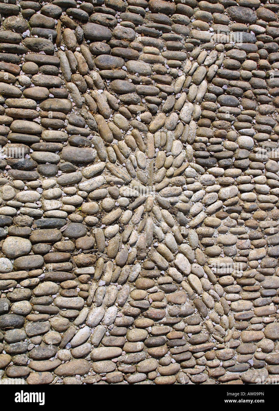 Star design made from pebles on pavement Stock Photo - Alamy