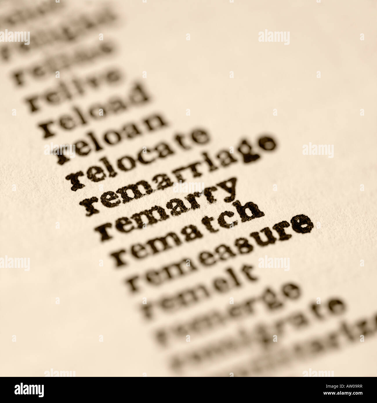 English vocabulary list hi-res stock photography and images - Alamy
