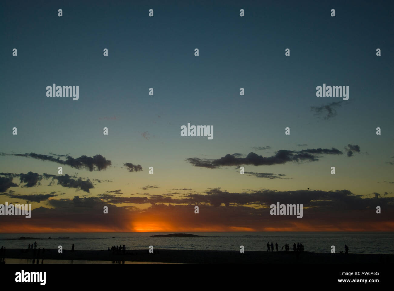 Camps Bay beach at sunset near Cape Town South Africa Stock Photo - Alamy