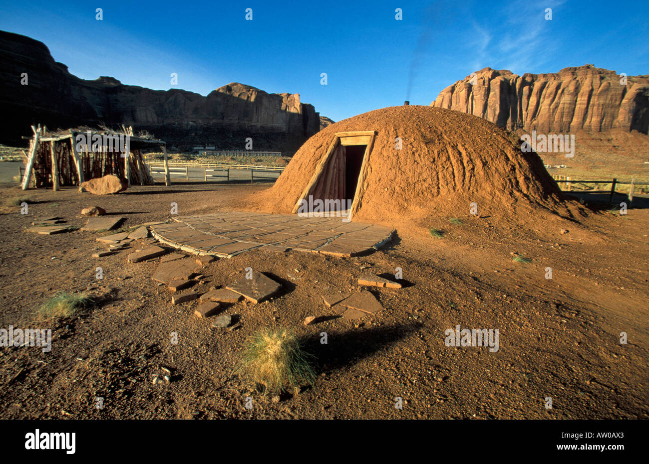 Navajo traditional house Monument Valley Arizona United States of ...