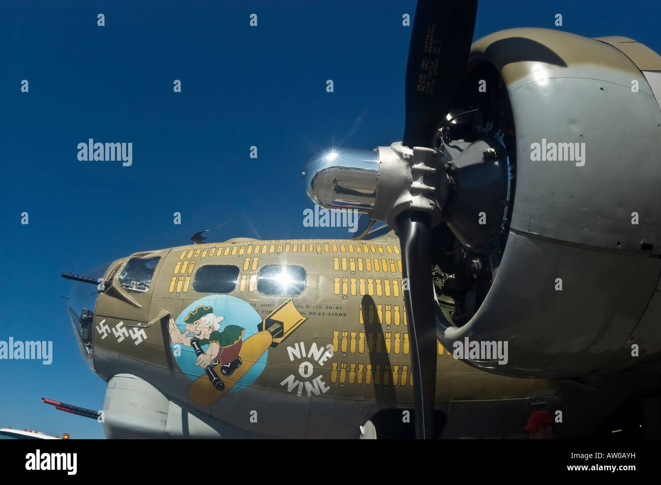 side view of vintage world war 2 bomber B 17 Flying Fortress at Wings ...