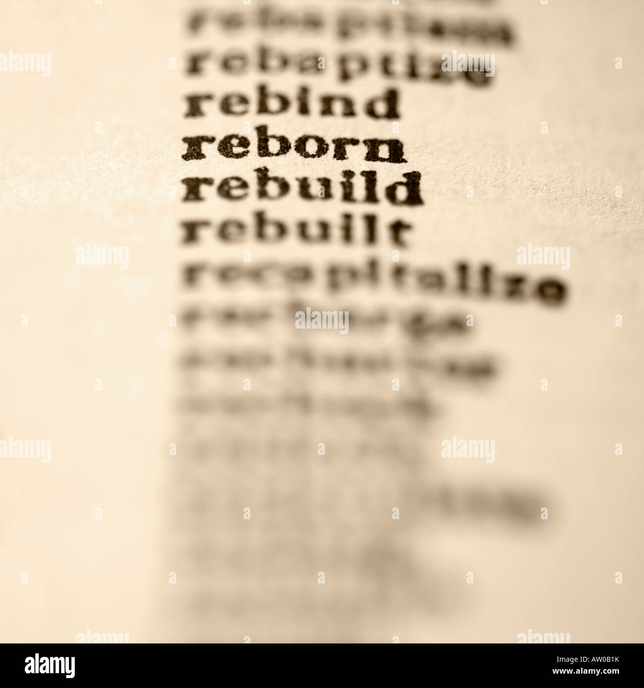 Words in dictionary Stock Photo - Alamy