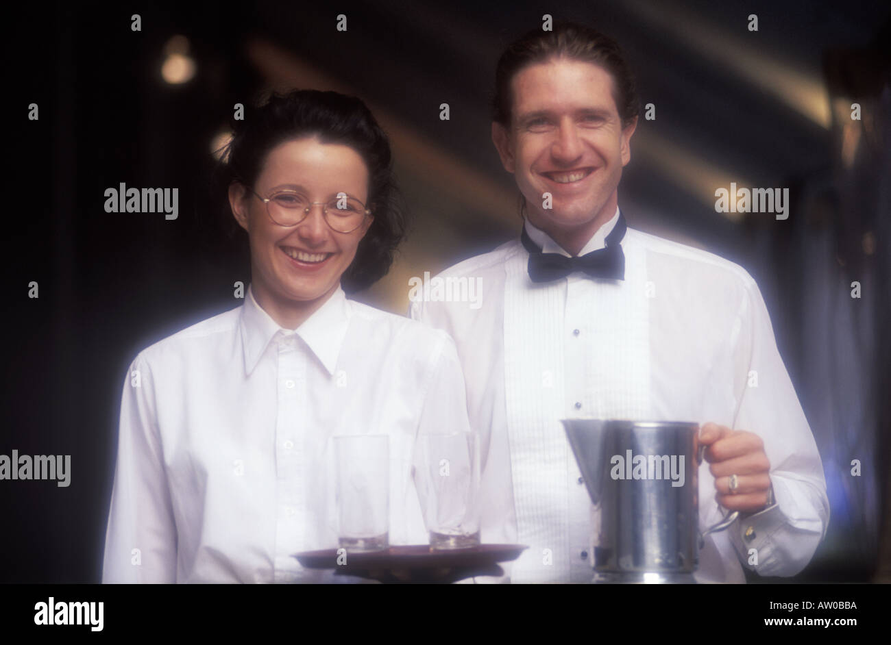 canada quebec montreal waiters Stock Photo - Alamy