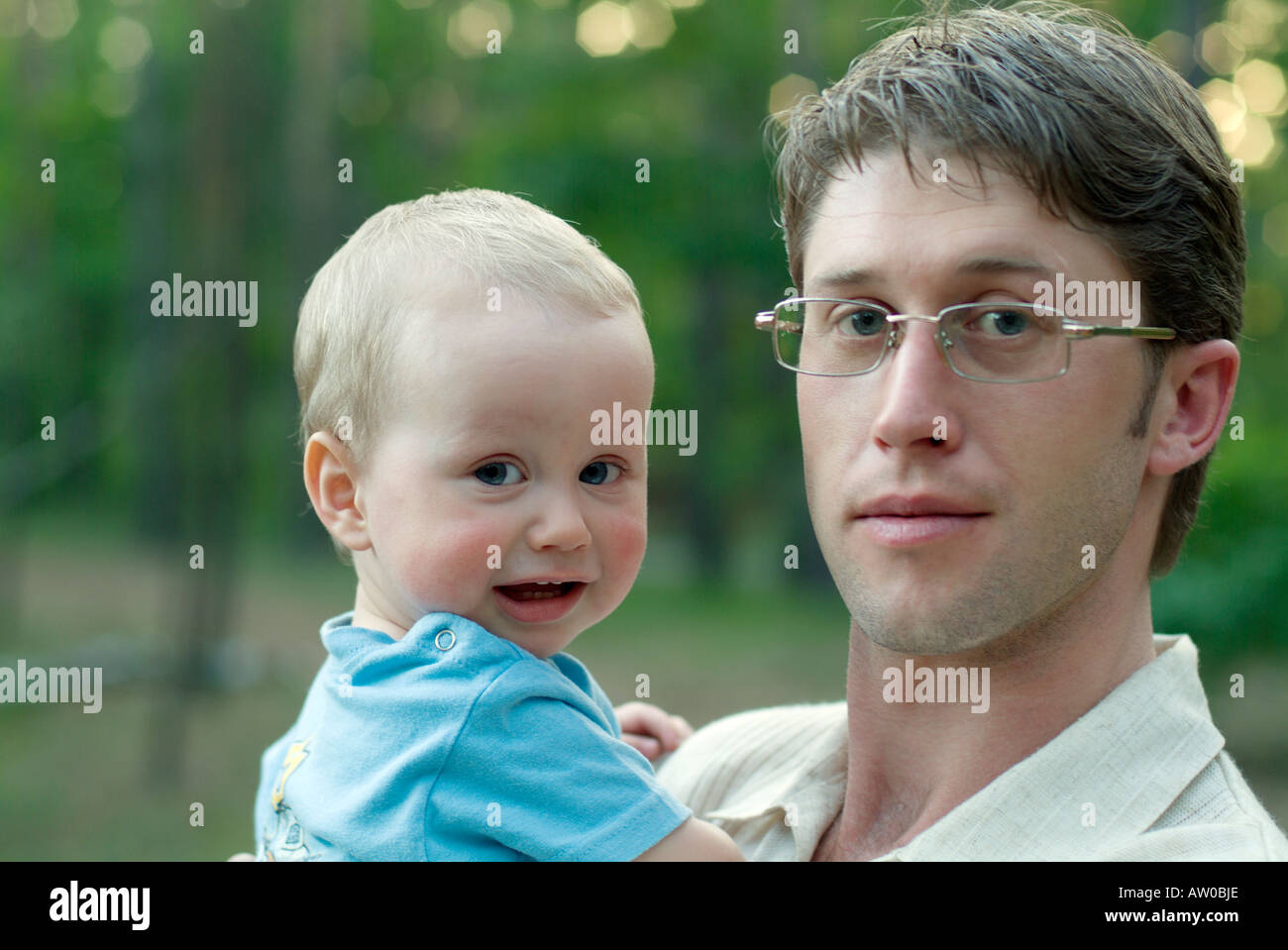 portrait of father with his little baby Stock Photo - Alamy