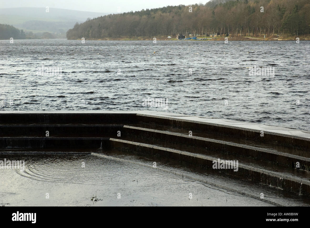 Water cascade on reservoir Stock Photo - Alamy