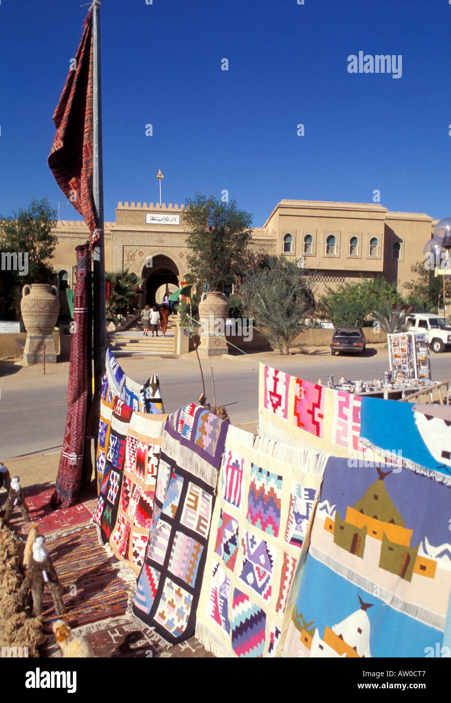 Carpet stall Tozeur Tunisia North Africa Africa Stock Photo - Alamy