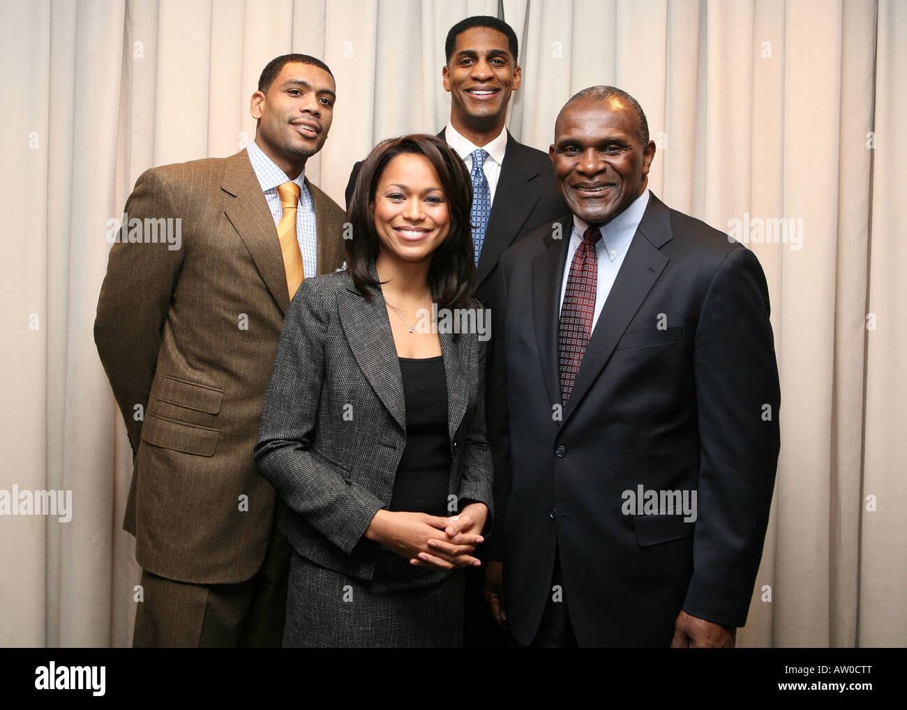 Shon Gables, center, host of Black Enterprise Business Report, poses ...